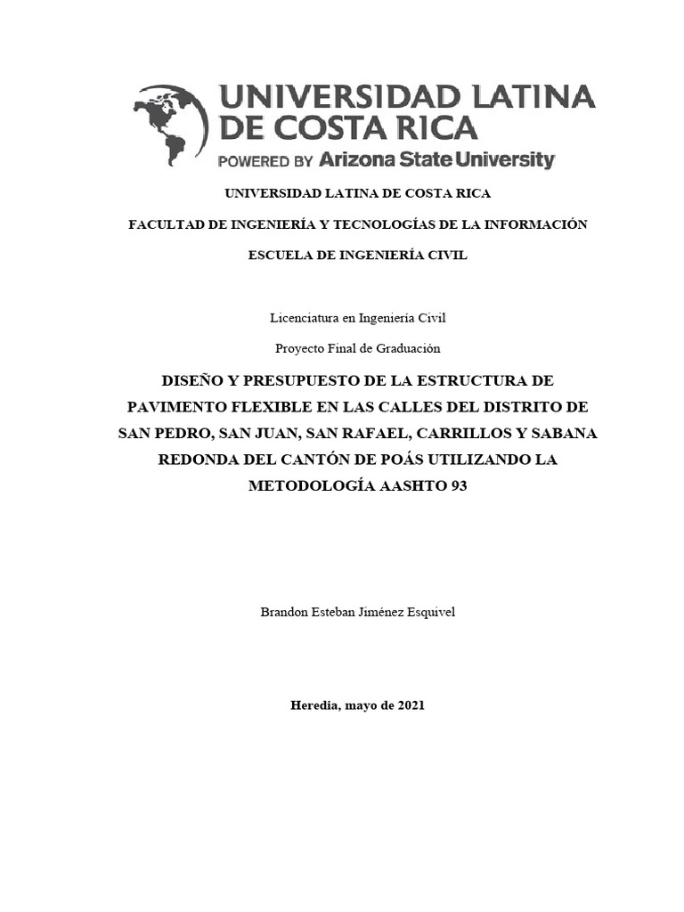 TFG Ulatina Brandon Jimenez Esquivel 20160210277 | PDF | Deformación ...