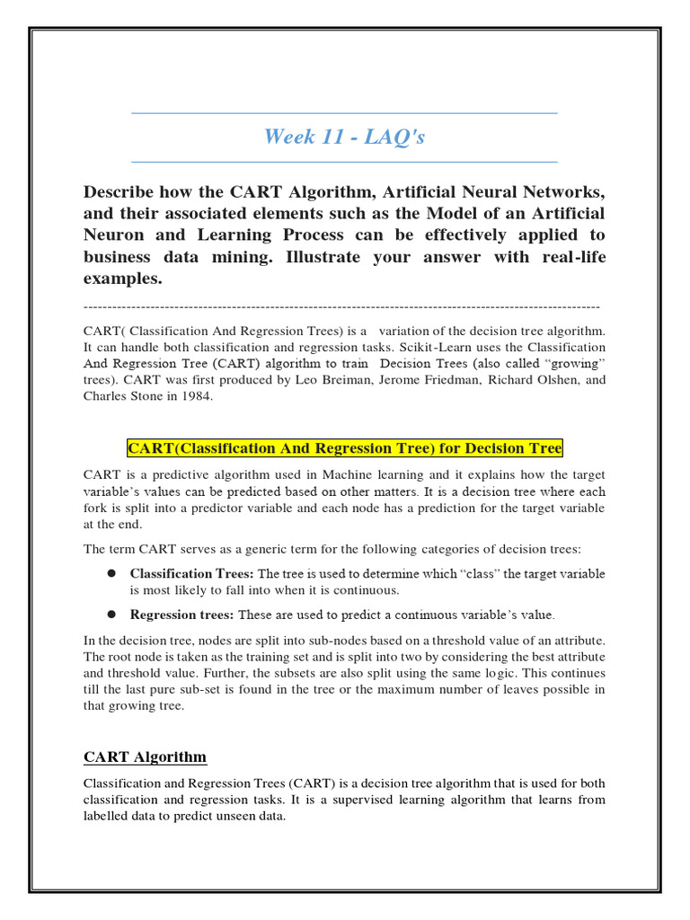 Business Data Mining Week 11 | PDF | Artificial Neural Network | Statistical Classification