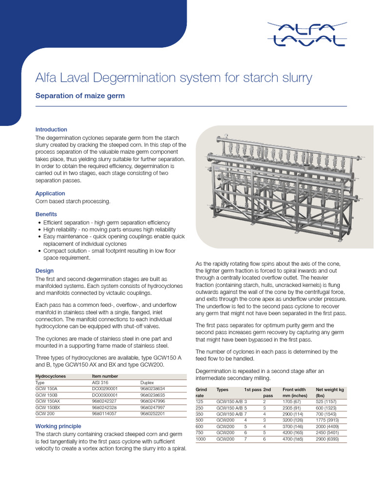 Efficient Corn Germ Separation System | PDF