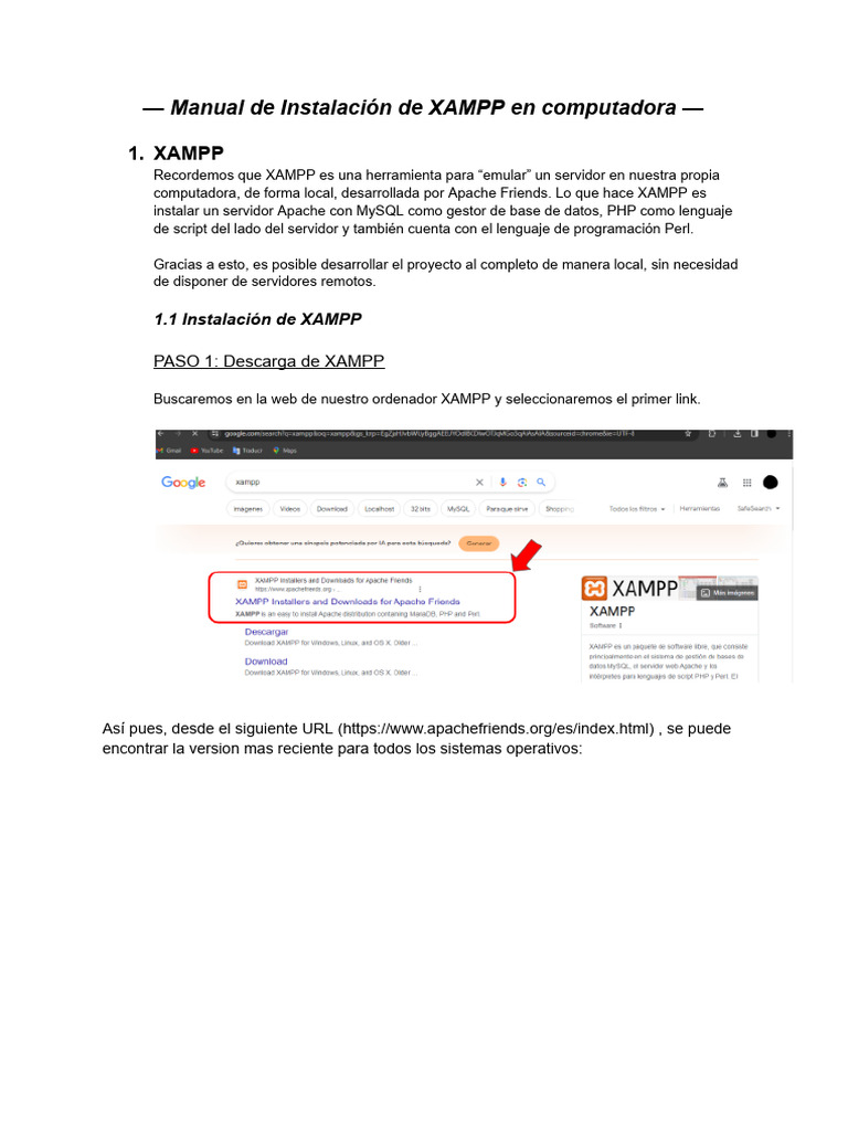 Instalación de Xampp | Descargar gratis PDF | Mi sql | Bases de datos