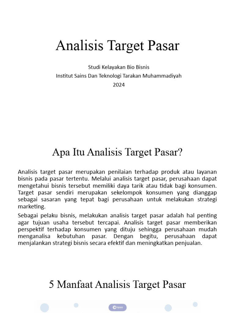 Analisis Target Pasar untuk Bisnis | PDF