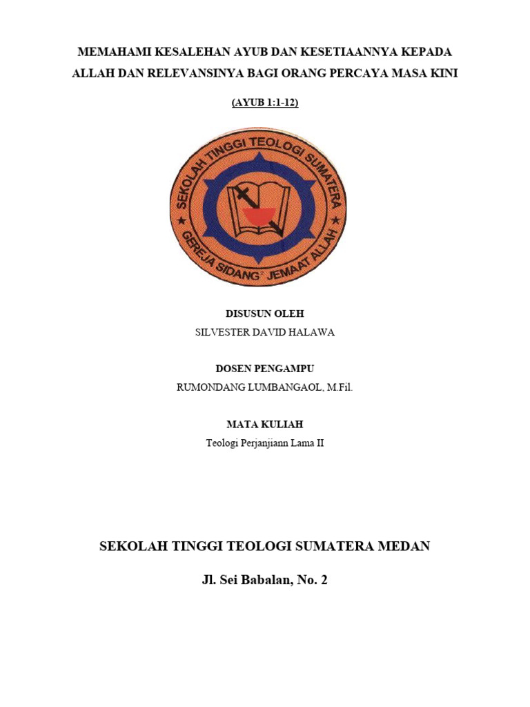 TPL - Kesalehan Ayub | PDF