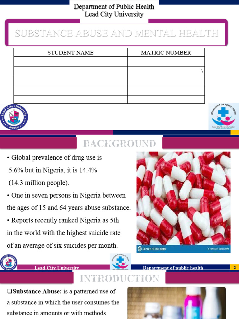 substance abuse presentation-1 | PDF | Substance Abuse | Dual Diagnosis