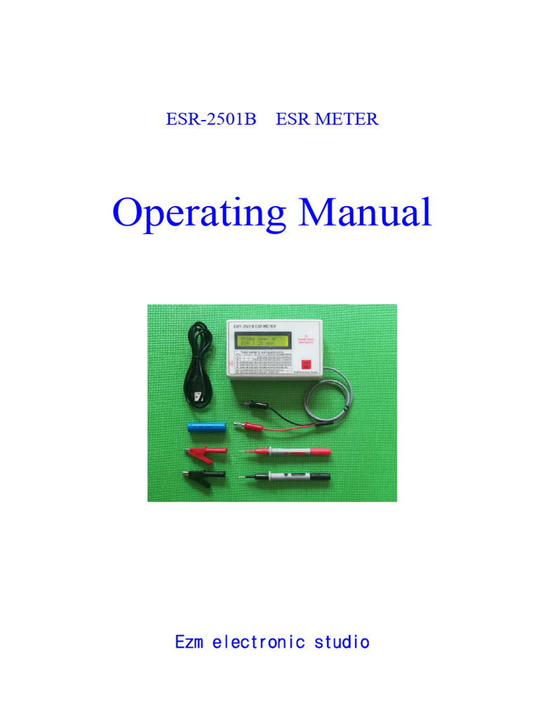 ESR Tester 2501C Manual | PDF | Resistor | Capacitor