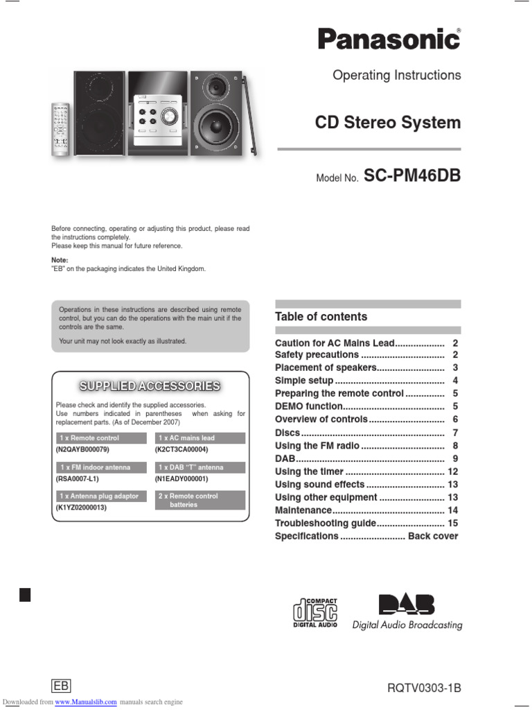 Panasonic SA PM02 | Download Free PDF | Electrical Connector | Mains ...