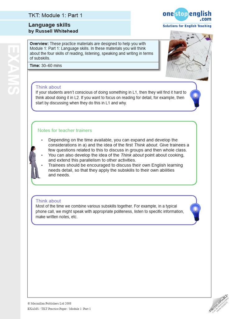 Language skills Module 1 | Download Free PDF | Human Communication | Cognition