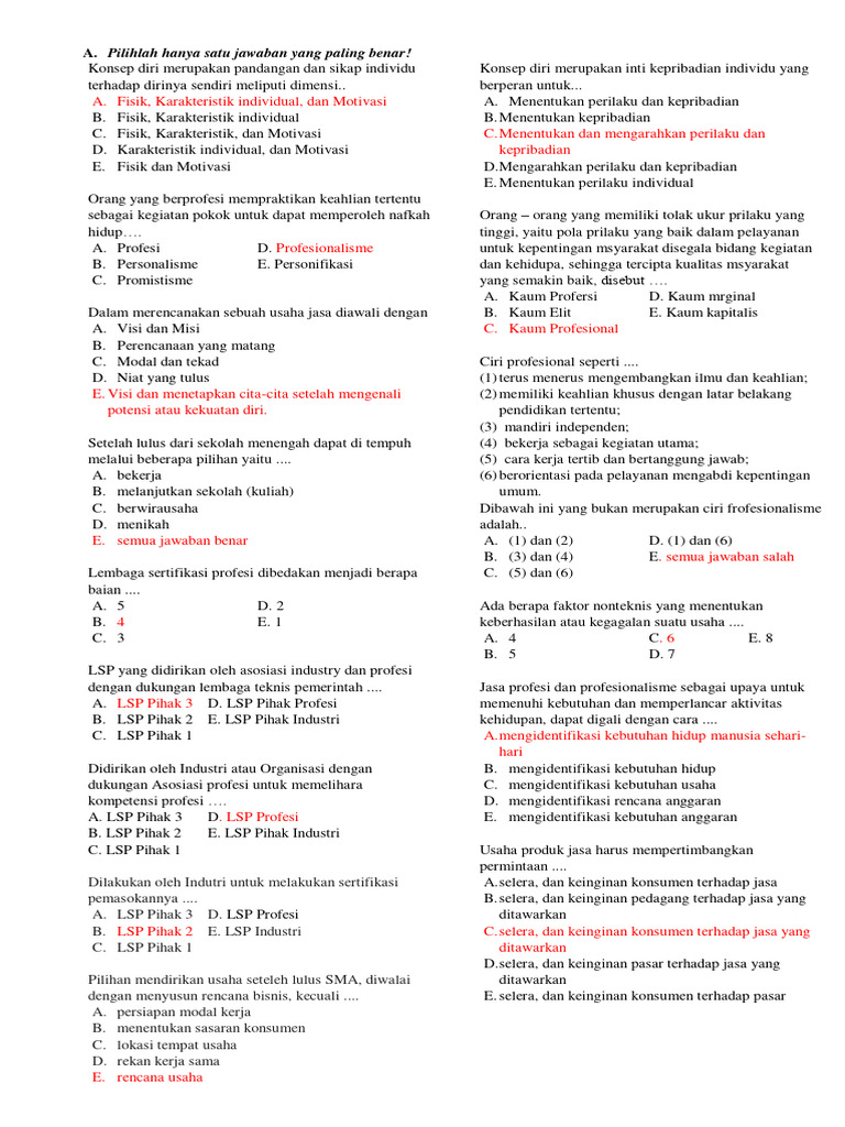 Kisi-Kisi Soal Pkwu | PDF | Seni