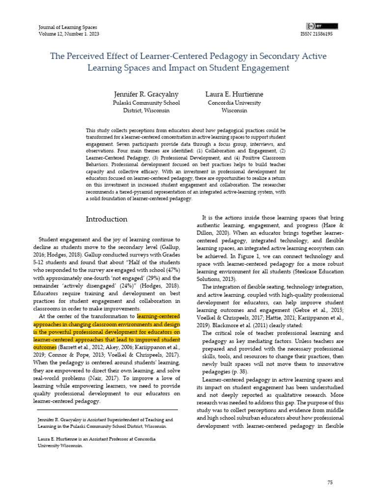 learner-centered method | Download Free PDF | Pedagogy | Learning