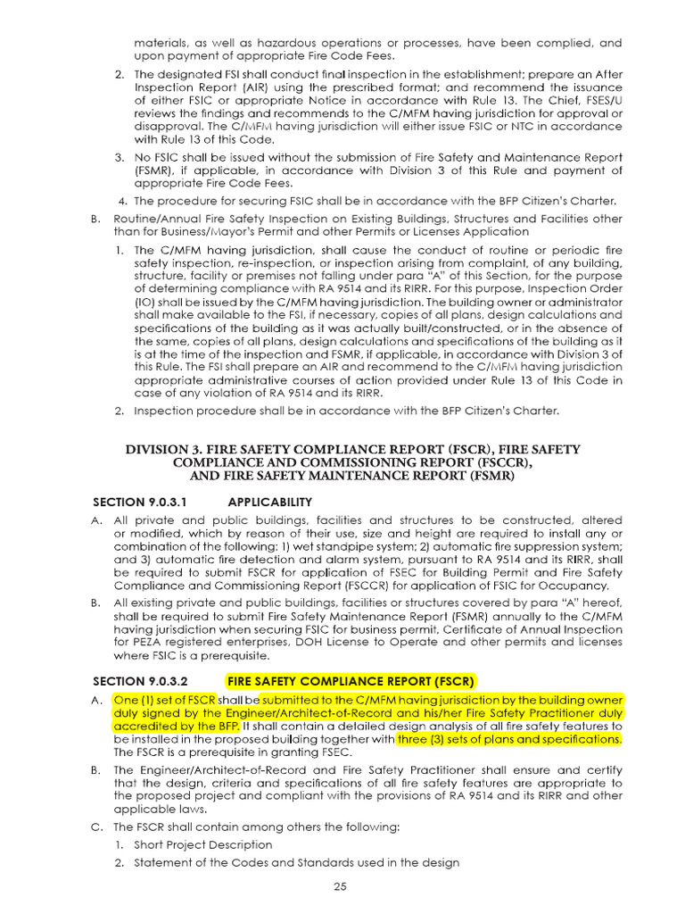 FSCR | PDF | Fire Safety | Safety