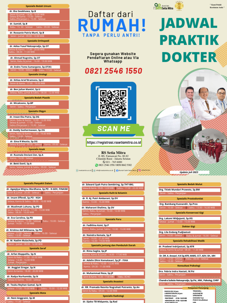 Leaflet Jadwal Dokter | PDF