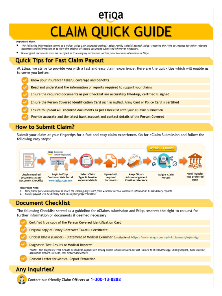 e-CancerCare Claim Guide | PDF | Finance & Money Management