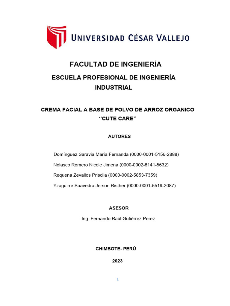 ( Informe Polvo de Arroz Organico ) | PDF | Marketing | Calidad (comercial)