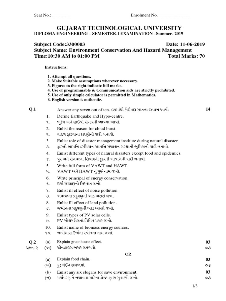 Gujarat Technological University | PDF