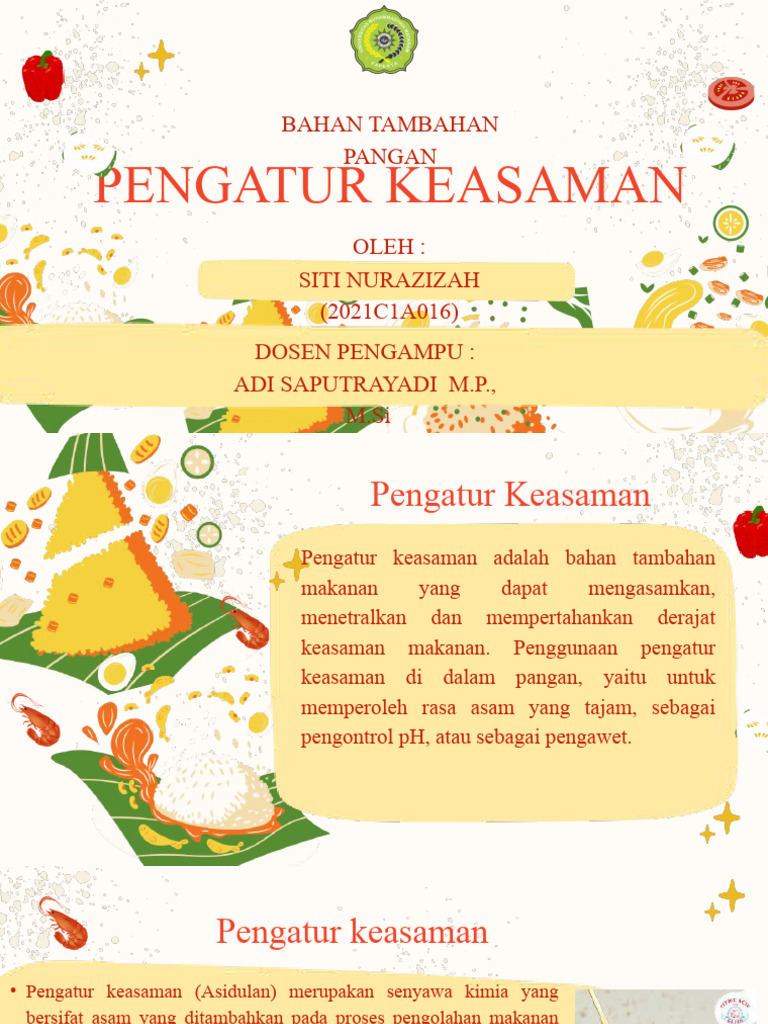 Pengatur Keasaman dalam Pangan | PDF