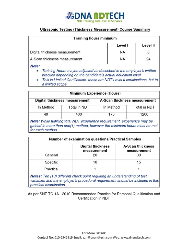 Ultrasonic Thickness Testing Training | PDF | Nondestructive Testing ...