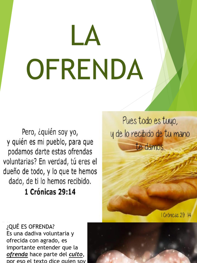 Capitulo III La Ofrenda y Las Primicias | PDF | Dios