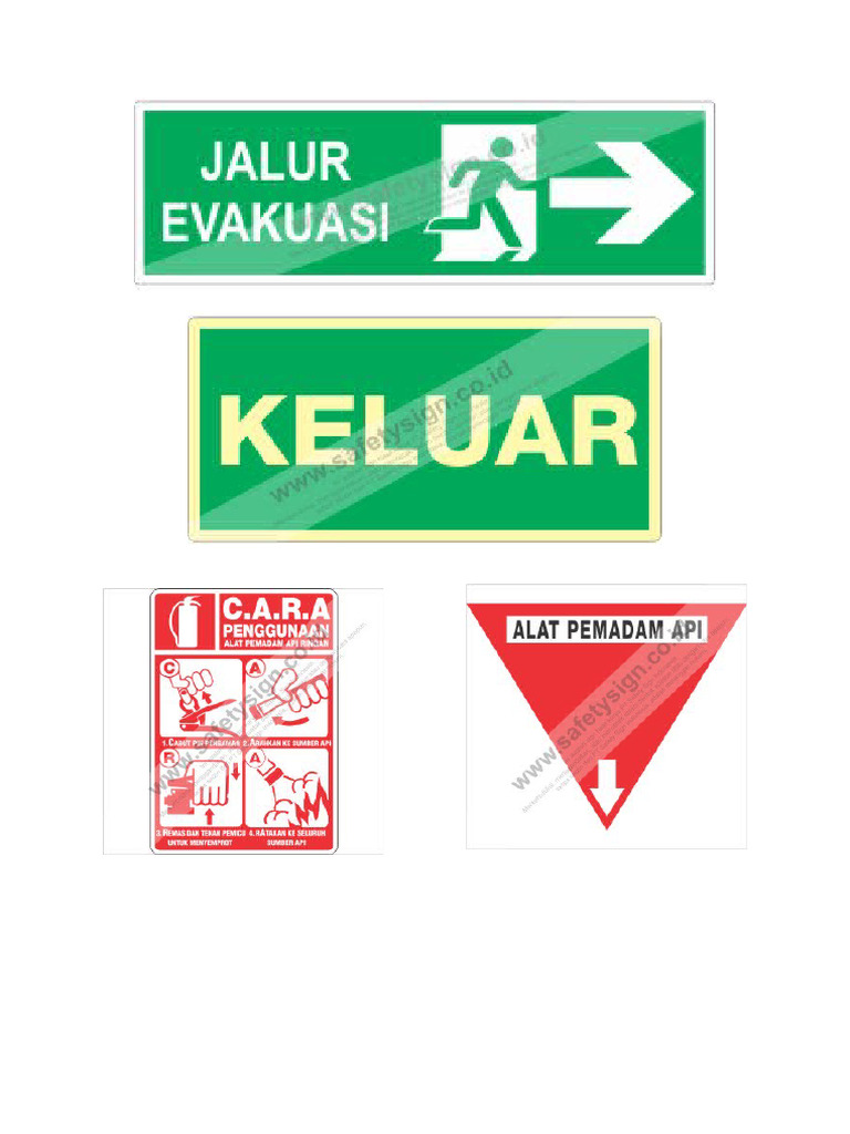 Contoh Rambu Evakuasi | PDF