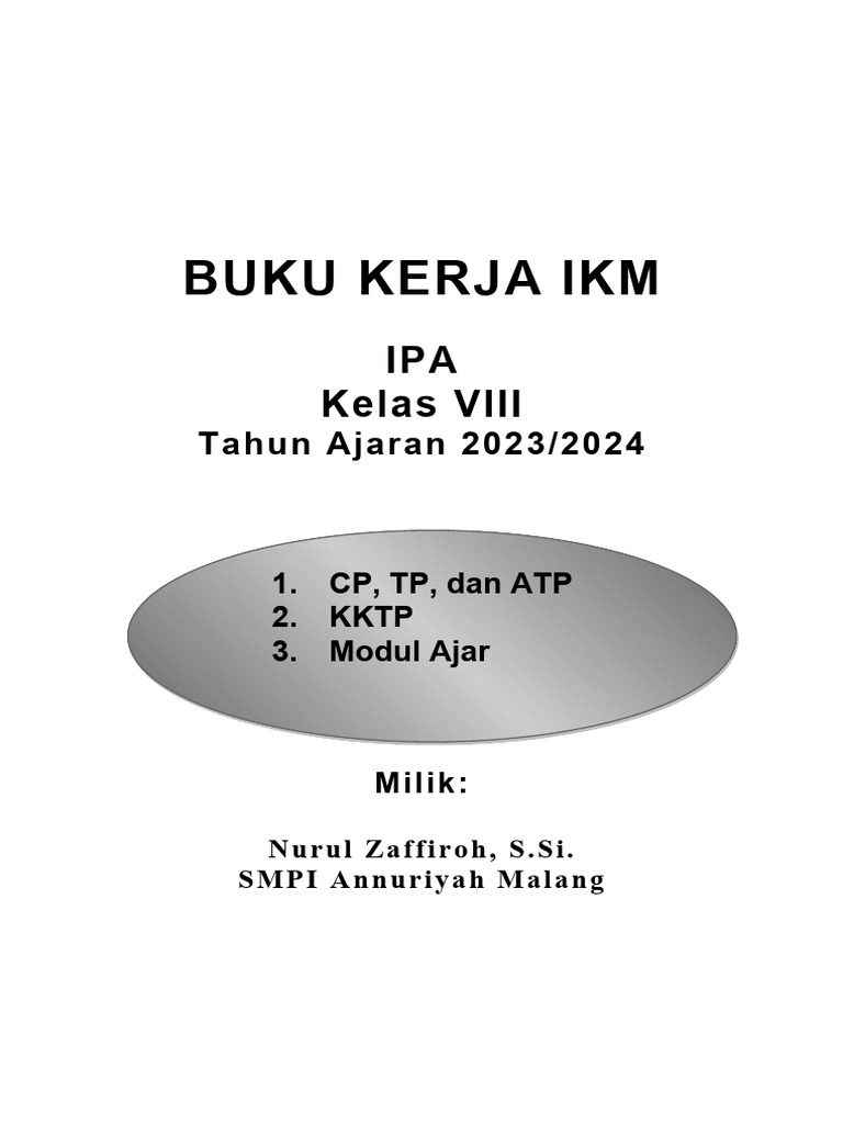 CP, TP, Analisis CP Dan TP, ATP IPA 2023-2024 | PDF
