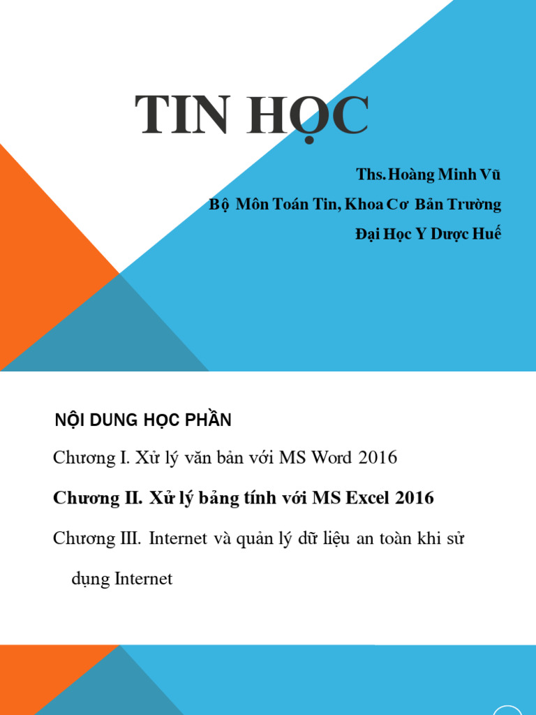 BG 3 - C2 - Xu Ly Bang Tinh Voi Excel | PDF