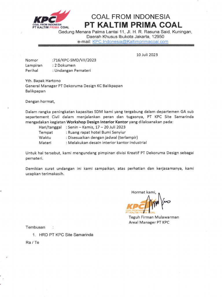 Contoh Surat | PDF