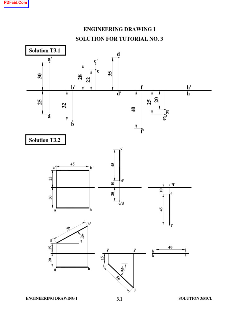 Engineering Drawing Solution All Year First Part Ioe Notes | PDF