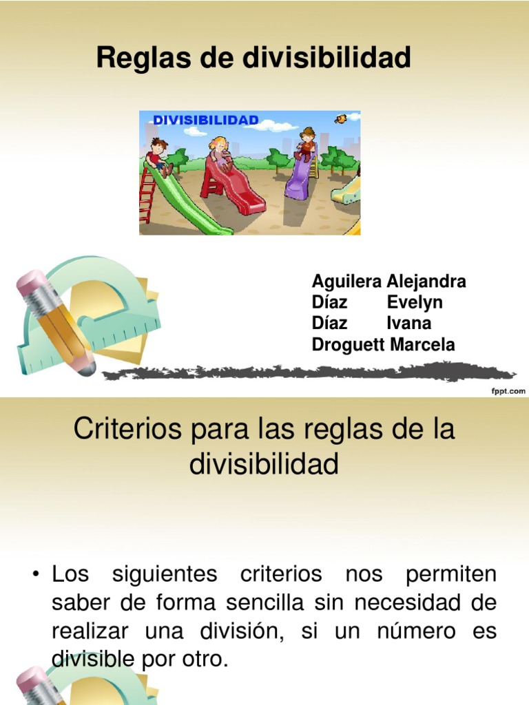 Reglas de Divisibilidad | PDF | División (Matemáticas) | Aritmética
