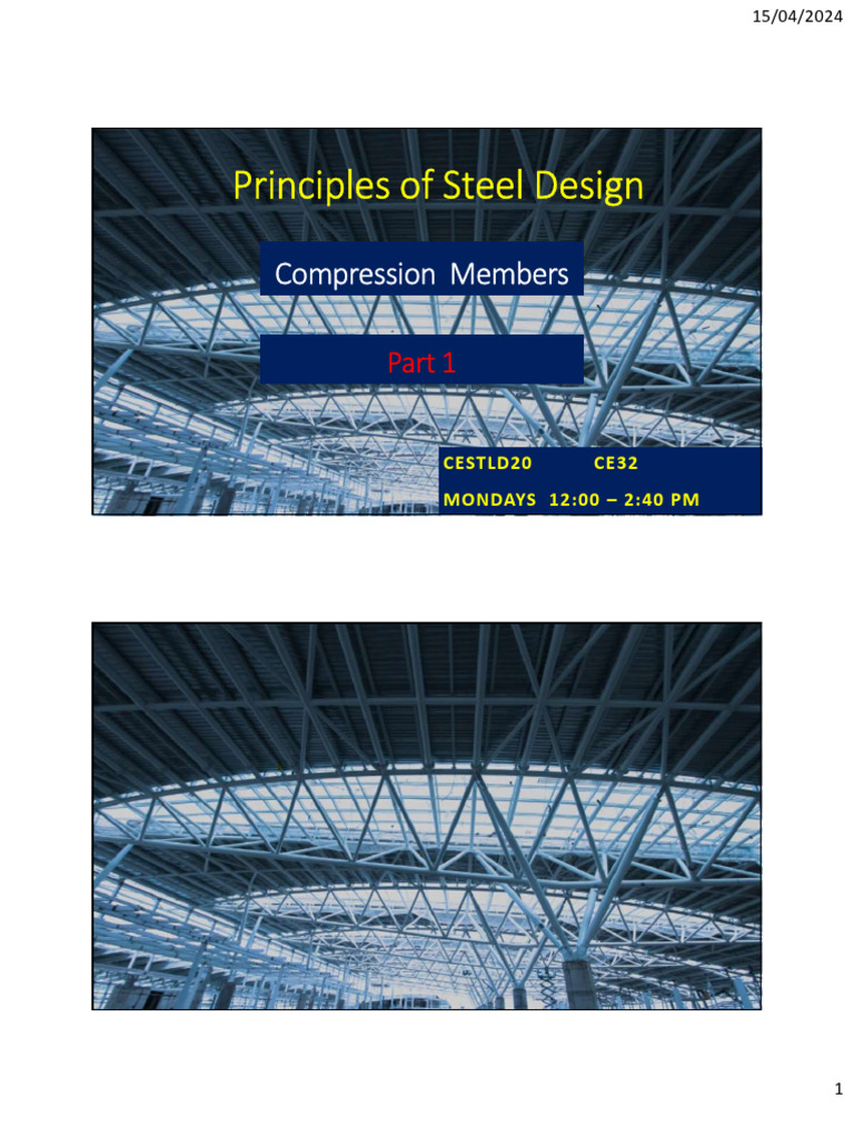 CompressionMembers Part1 | PDF | Buckling | Earthquake Engineering