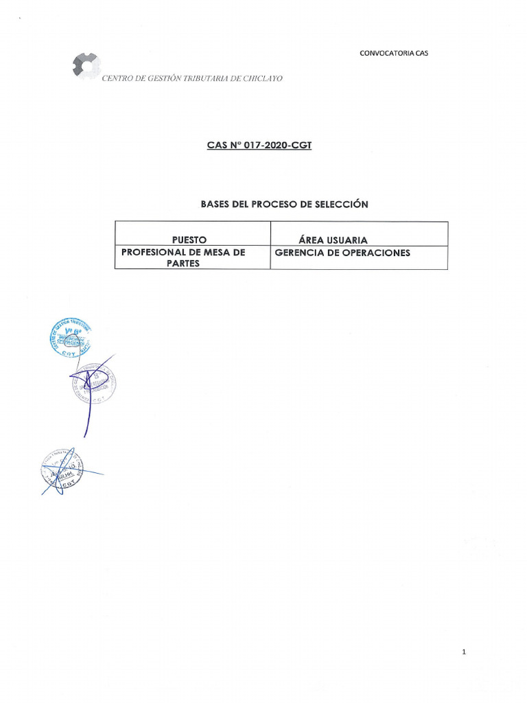 CAS 17 2020 Bases | PDF