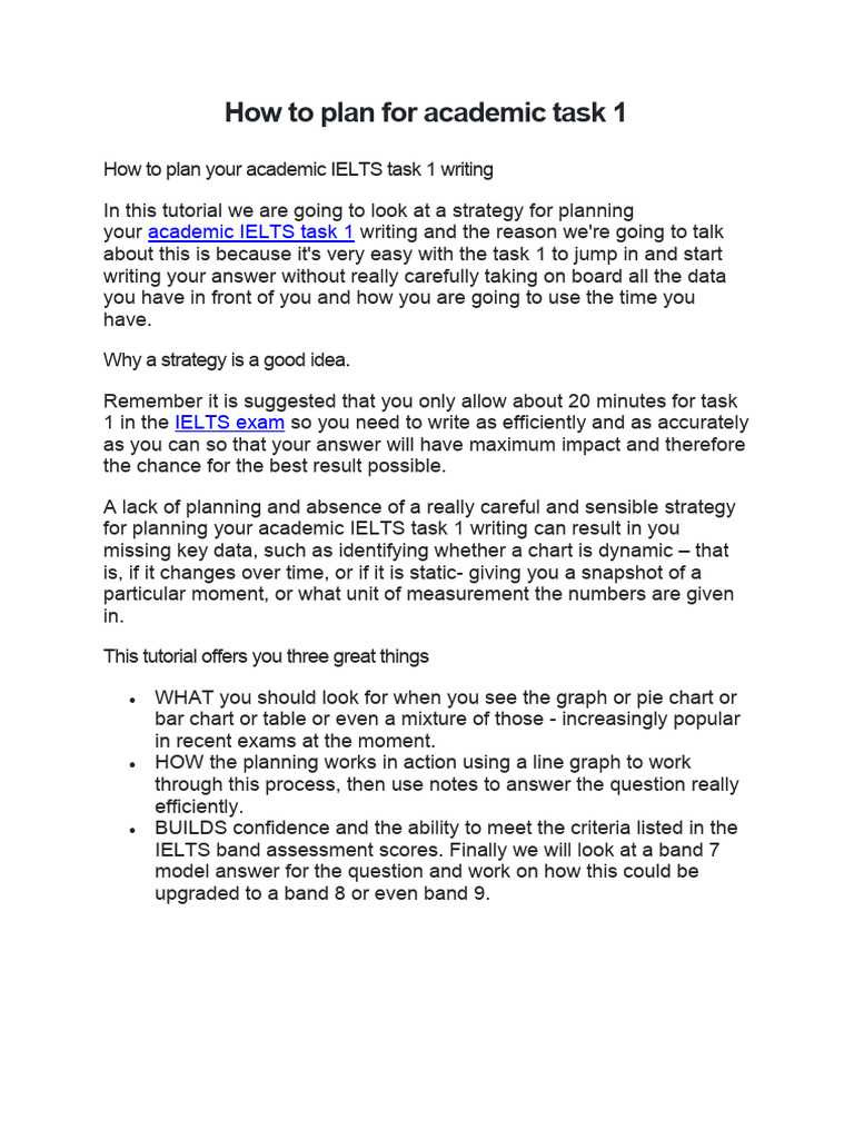 How To Plan For Academic Task 1 | PDF | Pie Chart | Foods