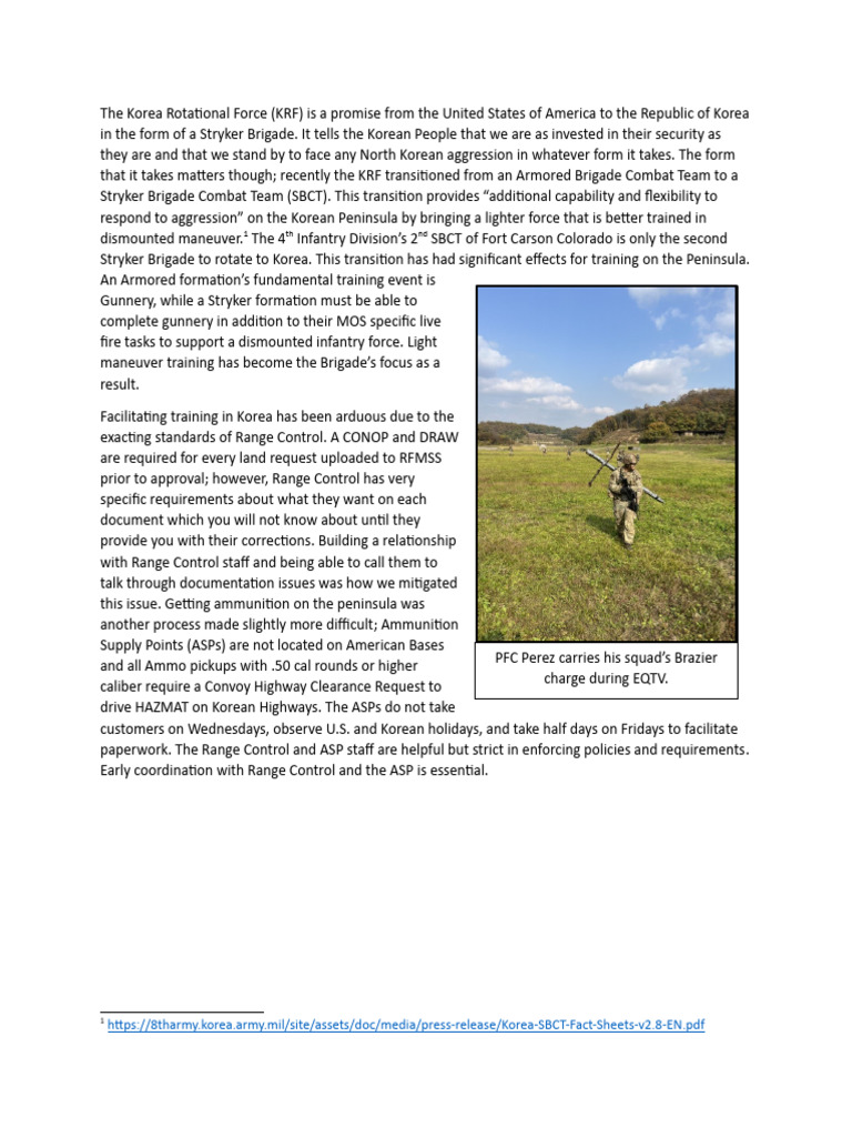 Korea Ranges and Success On Penn - Watts Jessen With 2SBCT Comments ...