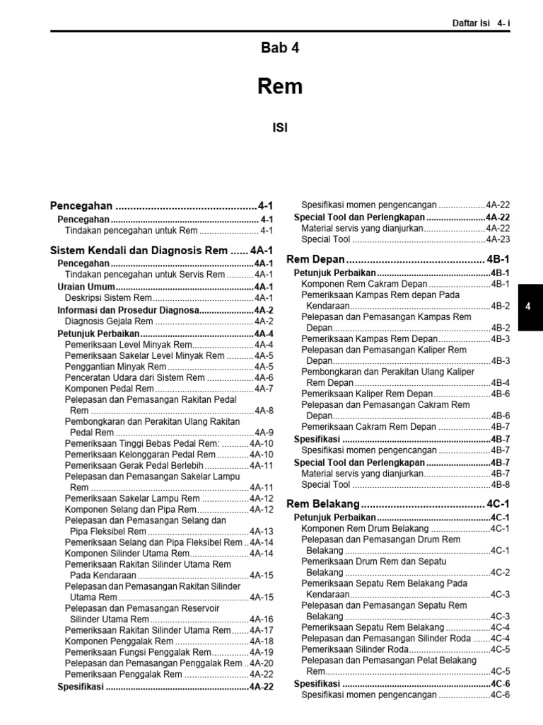 4a - Diagnosa Umum Sistem Rem | PDF