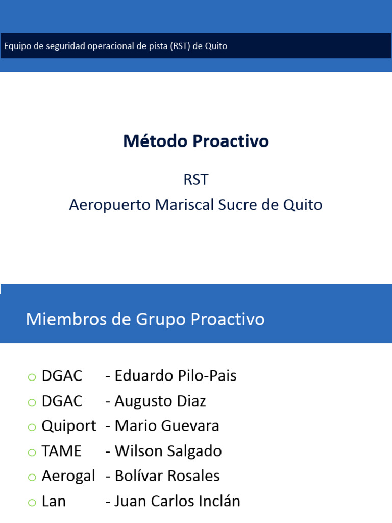 Mitigación de Riesgos en Pista Quito | PDF | Control de tráfico aéreo ...