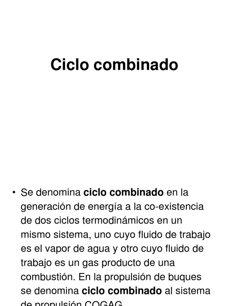 Ciclo Combinado | PDF | Termodinámica | Química