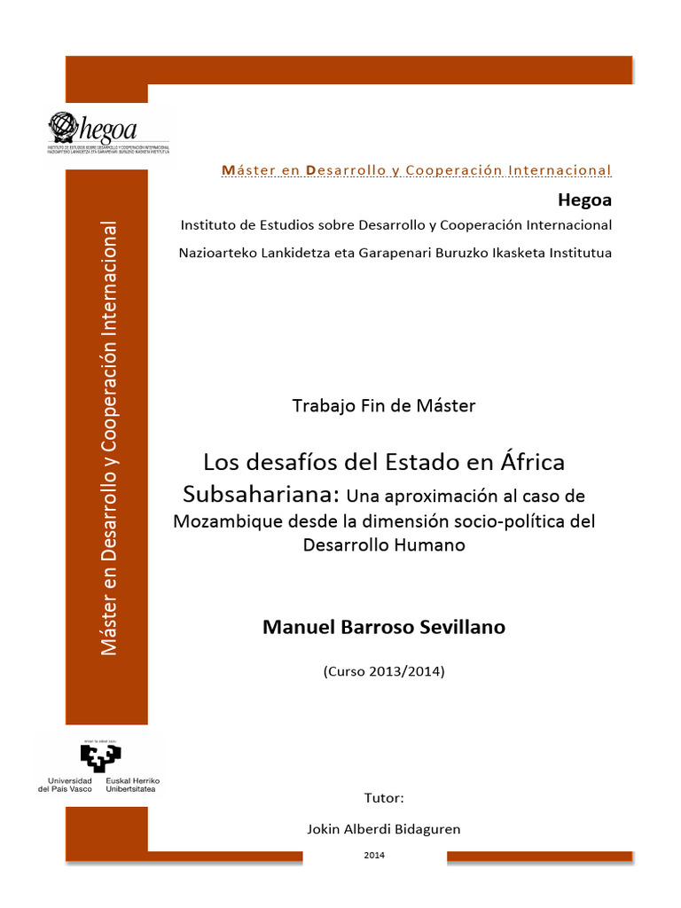 TFM 19 Manuel Barroso | PDF | Estado (política) | Mozambique