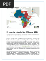 Mapa del Reparto Colonial de África | PDF | África | Colonialismo