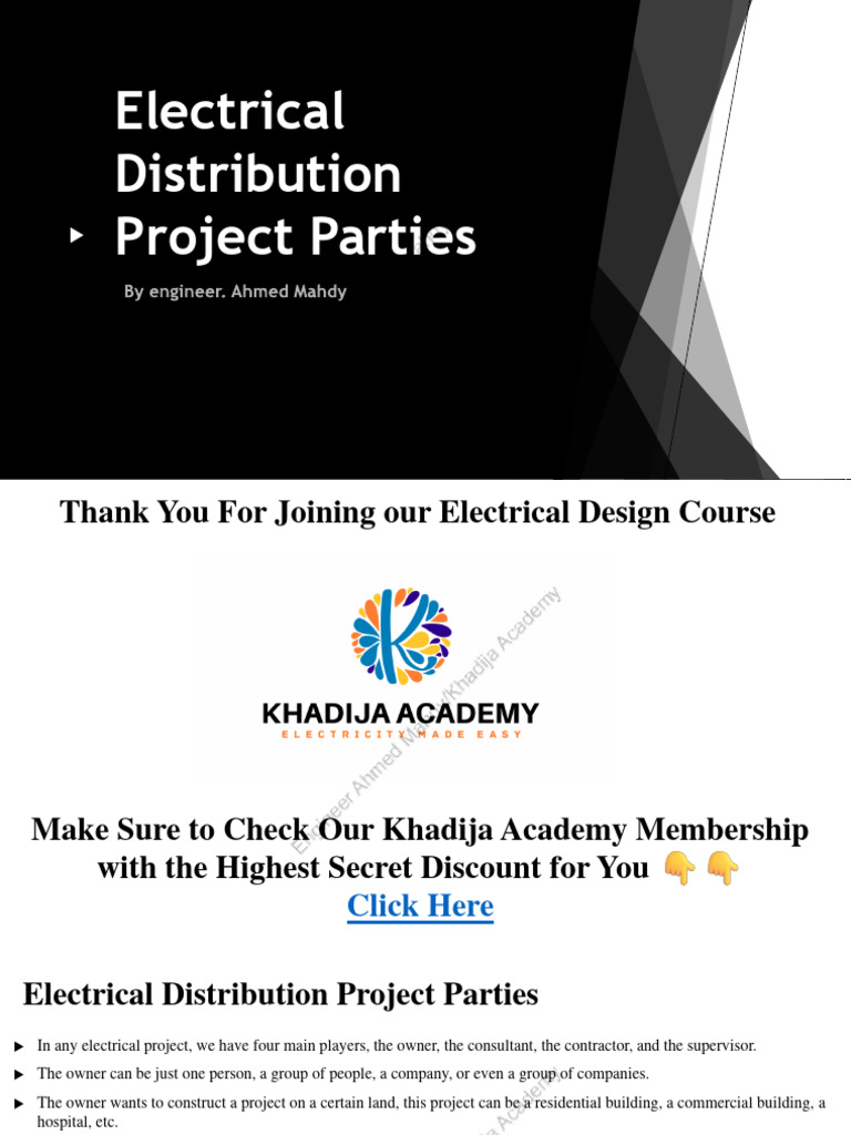 Electrical Distribution Project Parties | PDF | Technical Drawing ...