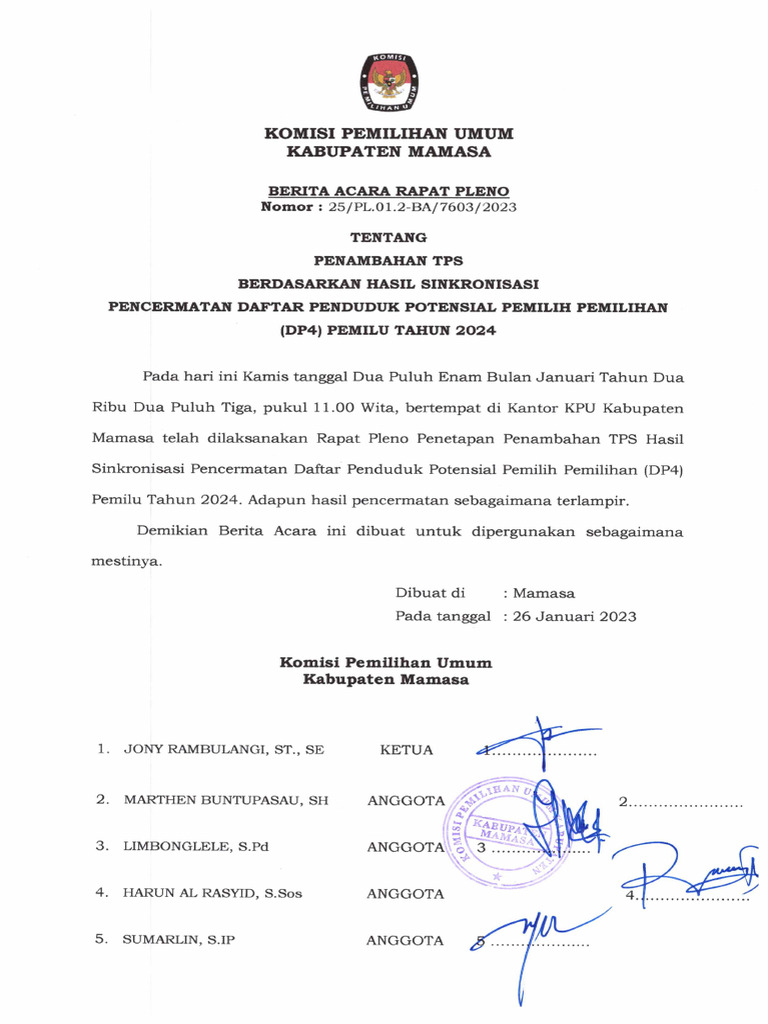 Ba Pertambahan TPS | PDF