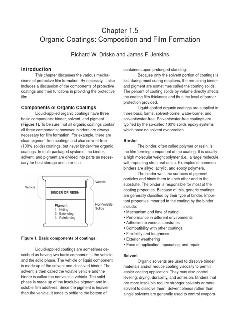 Understanding Organic Coatings Components | PDF | Paint | Epoxy