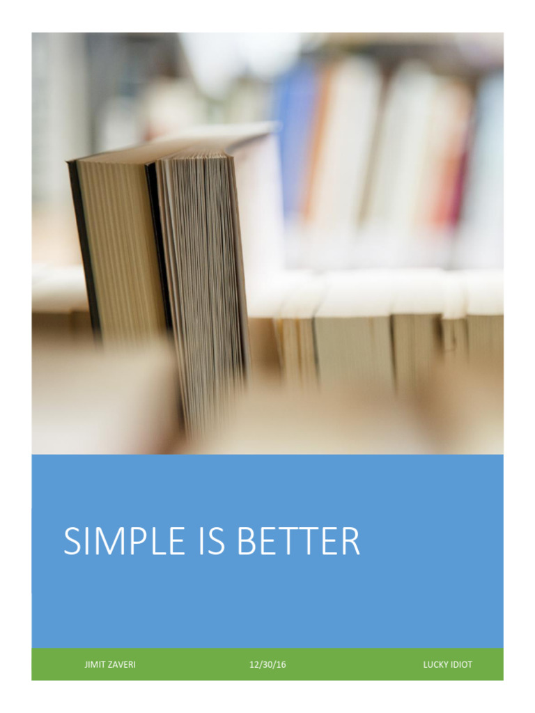 Simple Is Better 03 | PDF | Stock Trader | Fixed Income