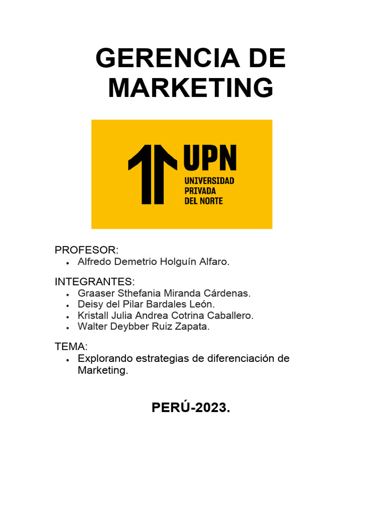 Grupo Gerencia Semana 1 | PDF | Marketing | Business