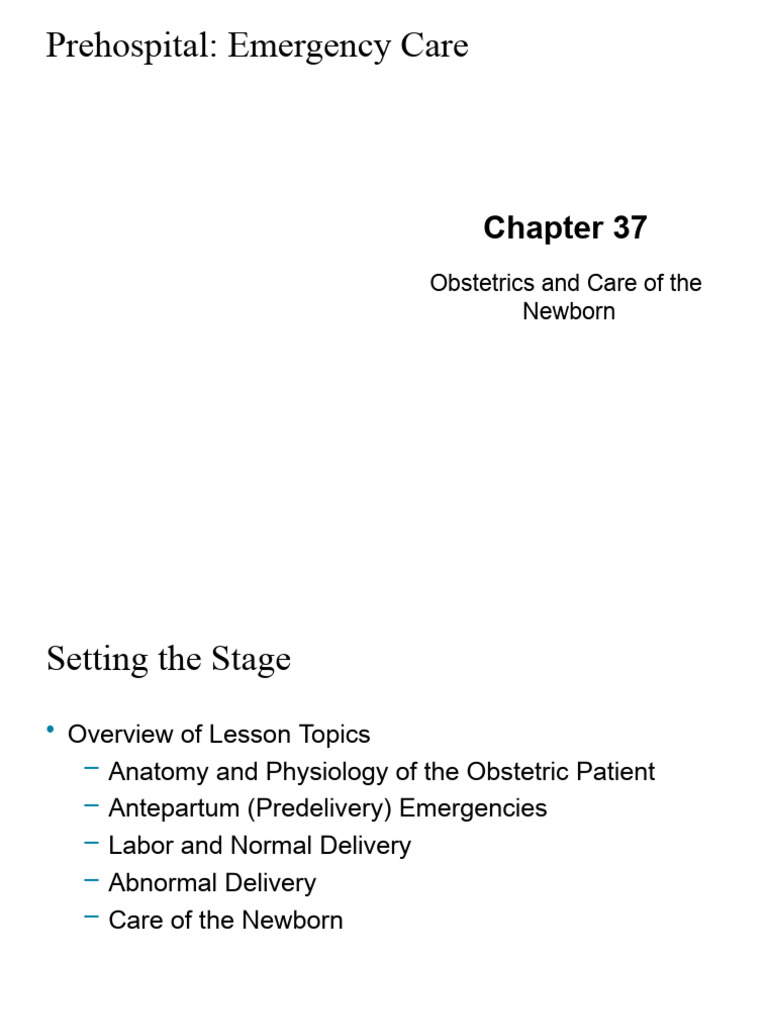 Chap 37 Obstetrics and Newborn Care | PDF | Childbirth | Prenatal Development