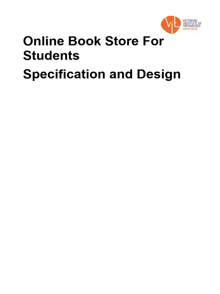 Online Book Store For Students Design and Specification | PDF ...