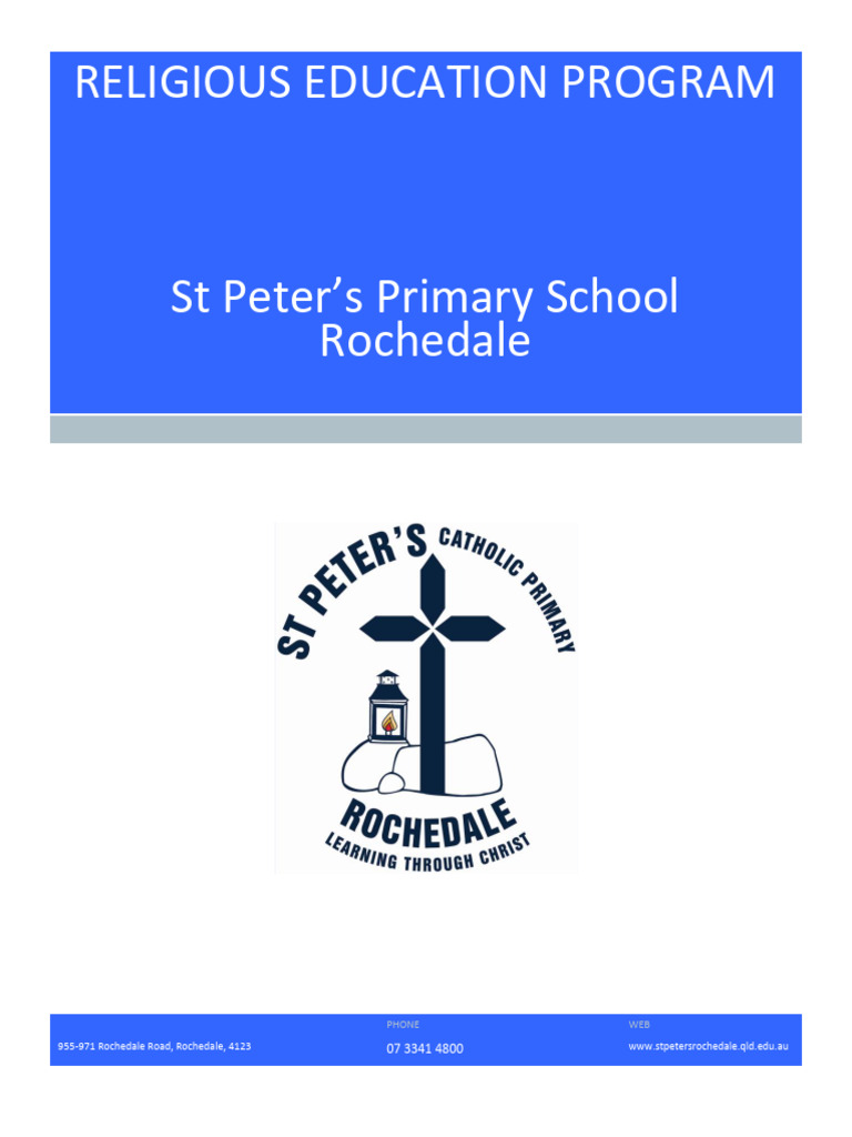 St Peter's Religious Education Program 2021 | PDF | Pedagogy | Teachers