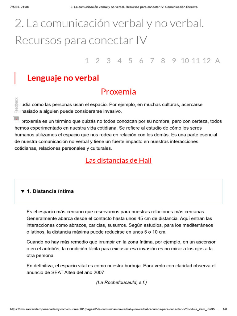 2. La comunicación verbal y no verbal. Recursos para conectar IV ...