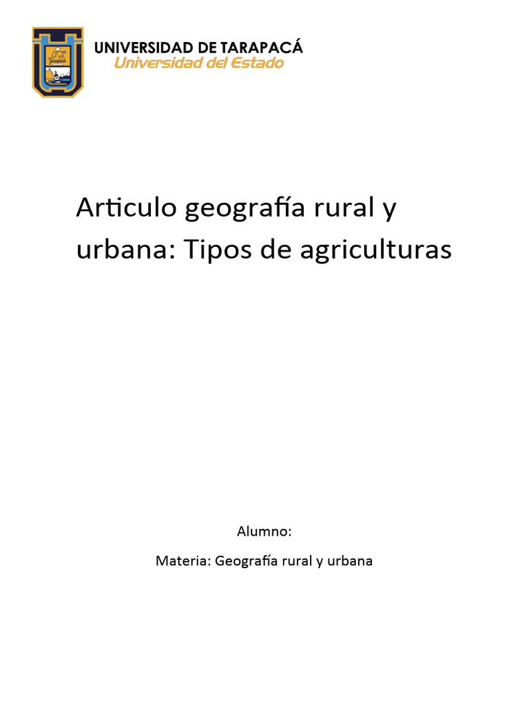 Geografia Rural y Urbana | Descargar gratis PDF | Agricultura ...