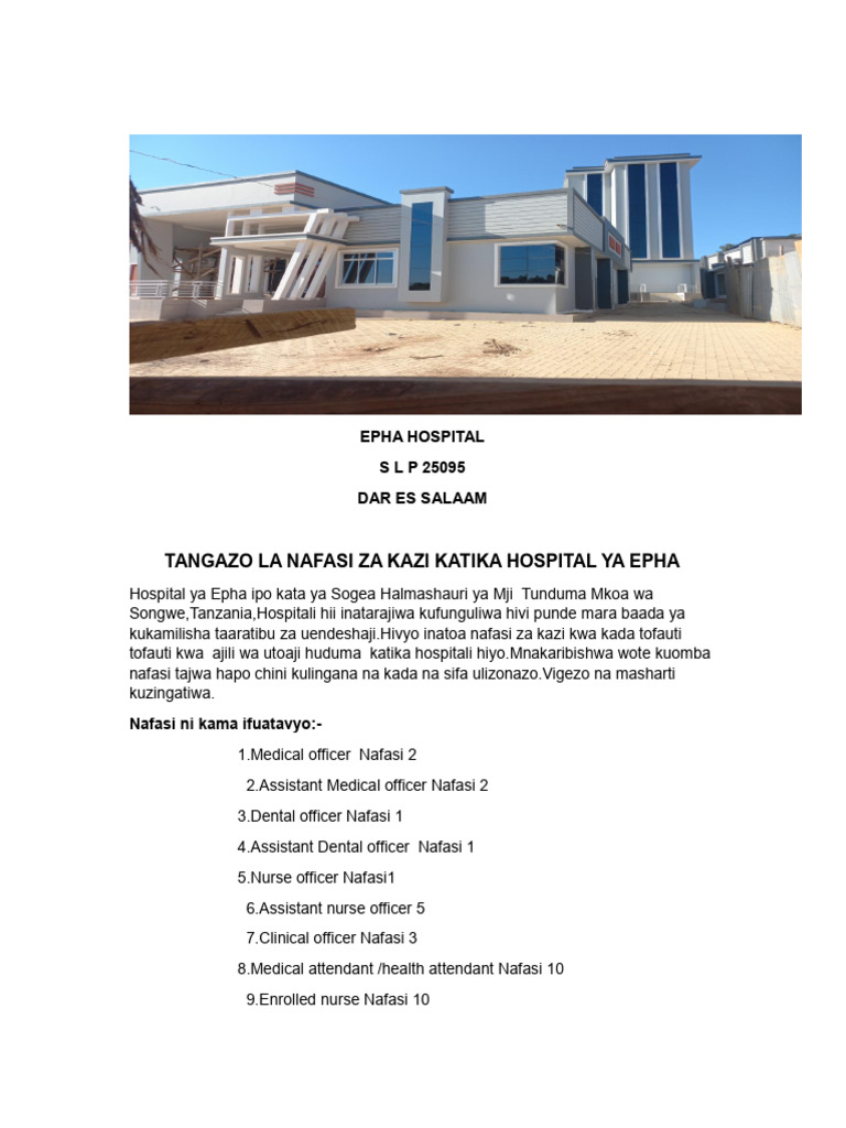 Epha Hospital | PDF