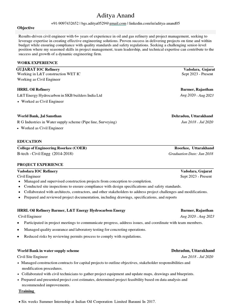 AdityaAnand_Resume pdf | PDF | Project Management | Business