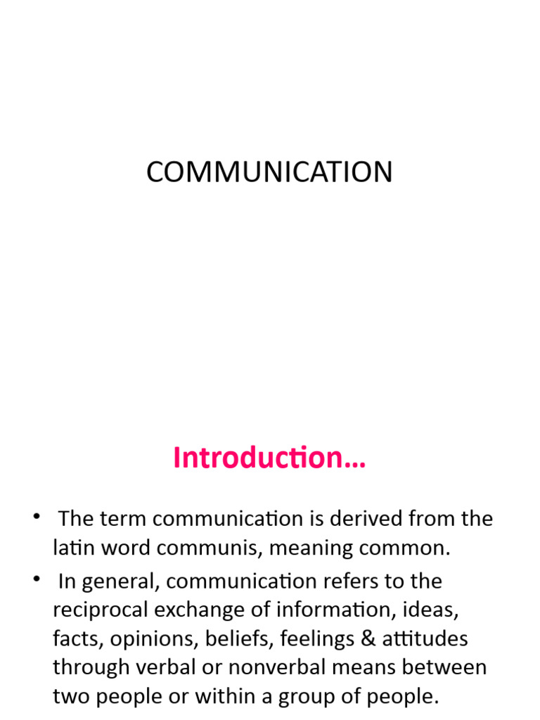 3 Communication (Unit III) | PDF | Communication | Stress (Biology)