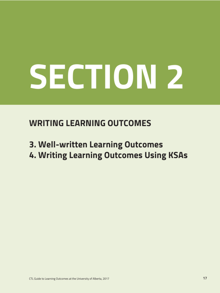 2.writing Learning Outcomes Guide | PDF | Learning | Knowledge