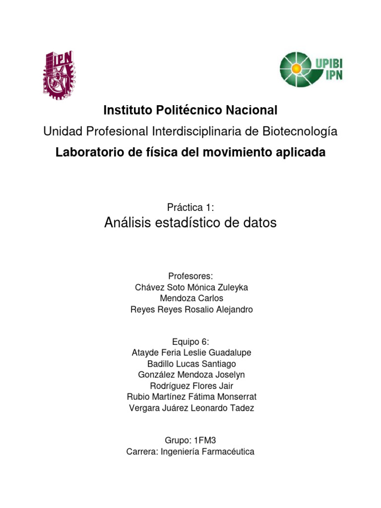 Practica 1 Física UPIBI 24 | PDF | Medición | Exactitud y precisión